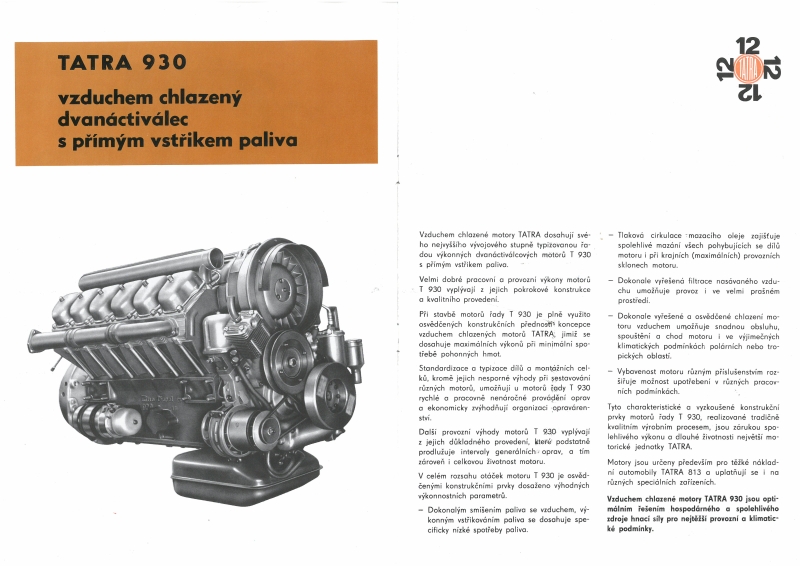 Tatra 930 Motor